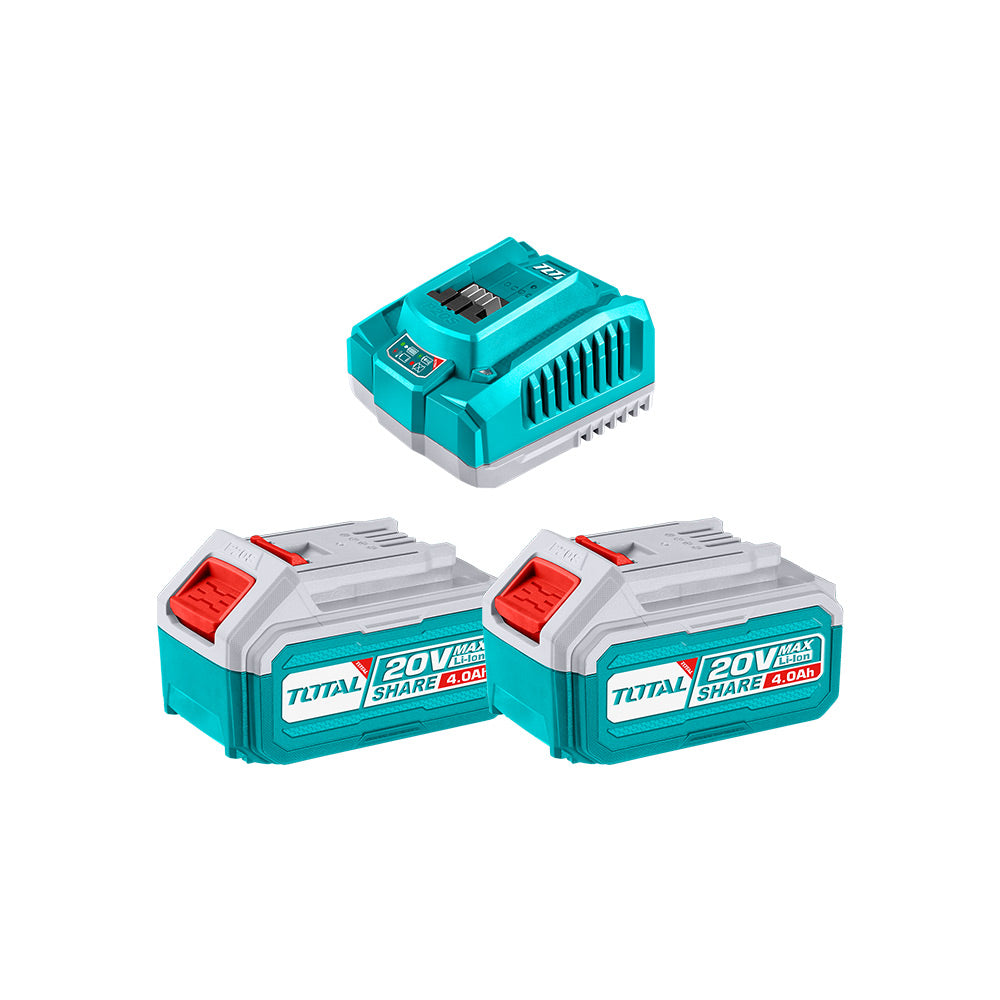 Kit de Baterías 4Ah y Cargador 20V Total Tools | Mayor Autonomía