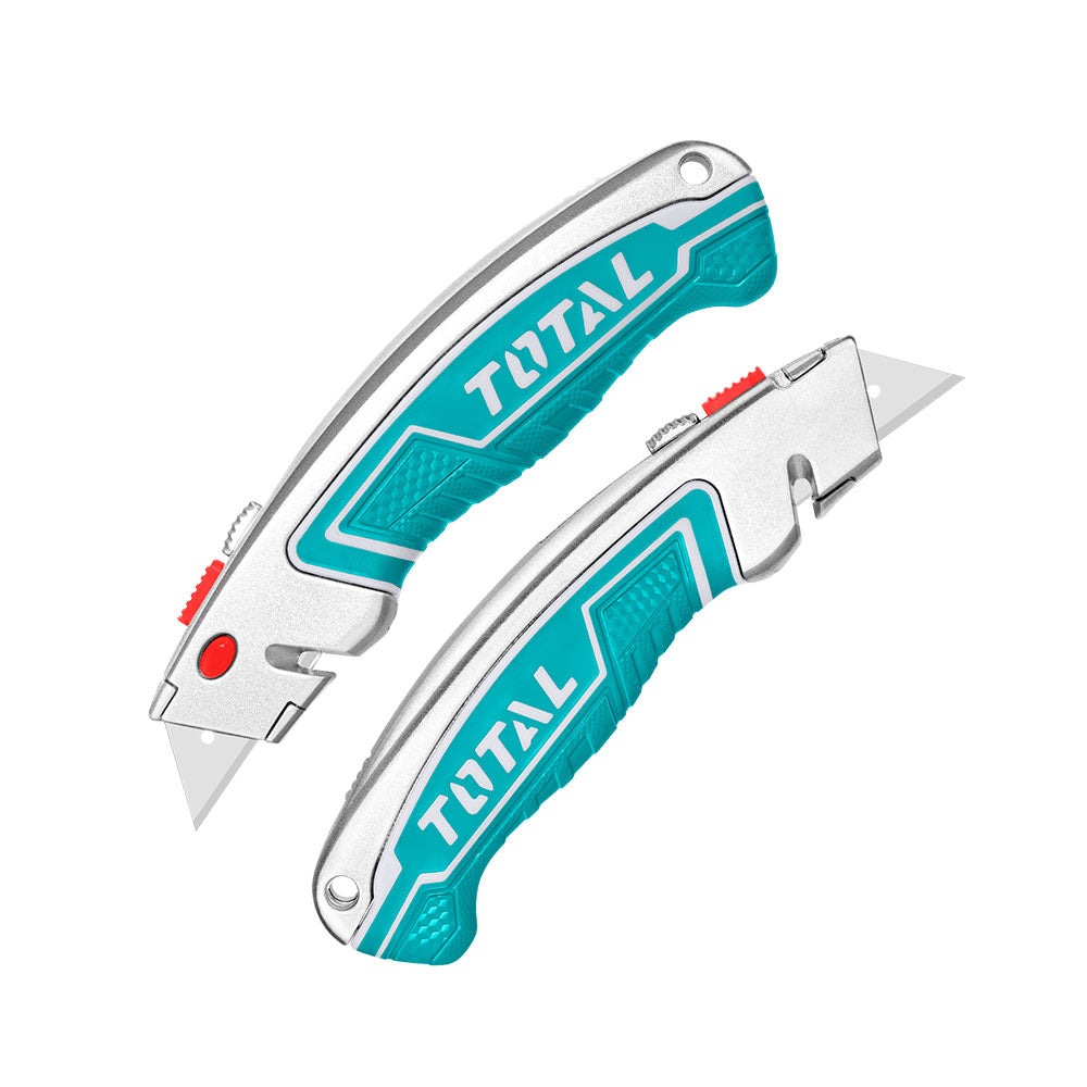 Cuchillo Cartonero Retráctil 19mm Total Tools | Incluye 5 Cuchillas