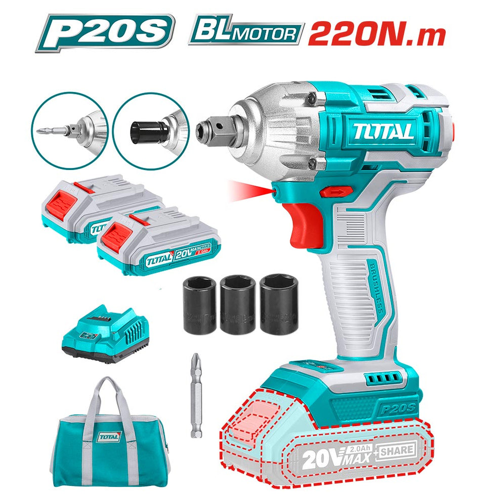 Llave de Impacto Inalámbrica 20V Total Tools | Alta Potencia y Durabilidad