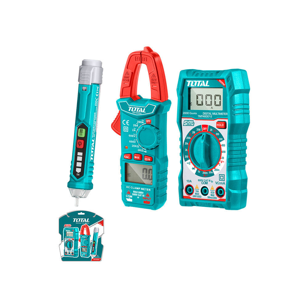 Set de Herramientas Eléctricas Profesional Total Tools | Multímetro y Pinza