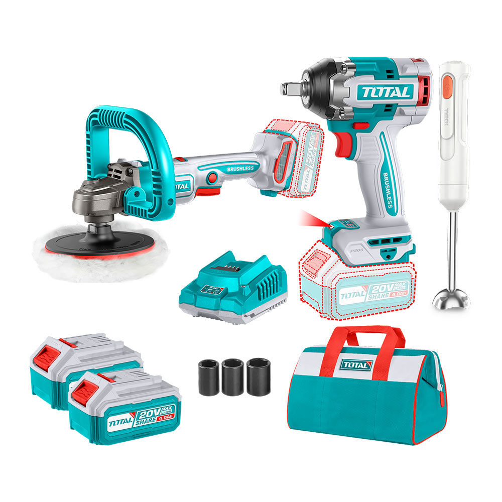 Kit de Herramientas Profesionales Total Tools | Impacto y Pulido 500Nm