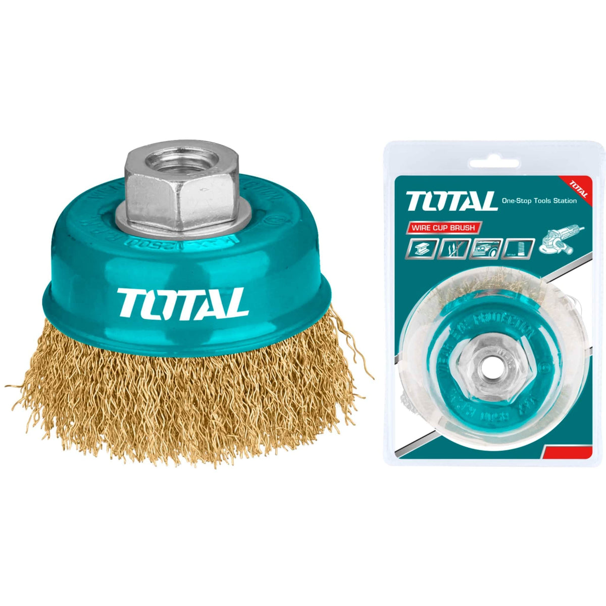 Grata Copa de Acero Rizado 75mm Total Tools | Durabilidad Superior