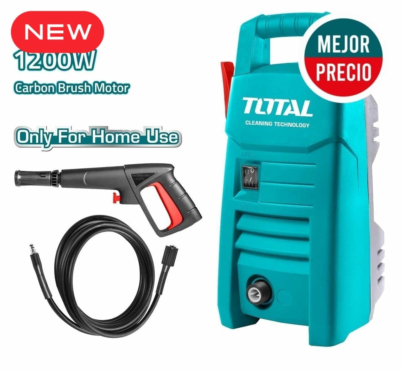 Hidrolavadora de alta presión 1200W TOTAL - Total Tools
