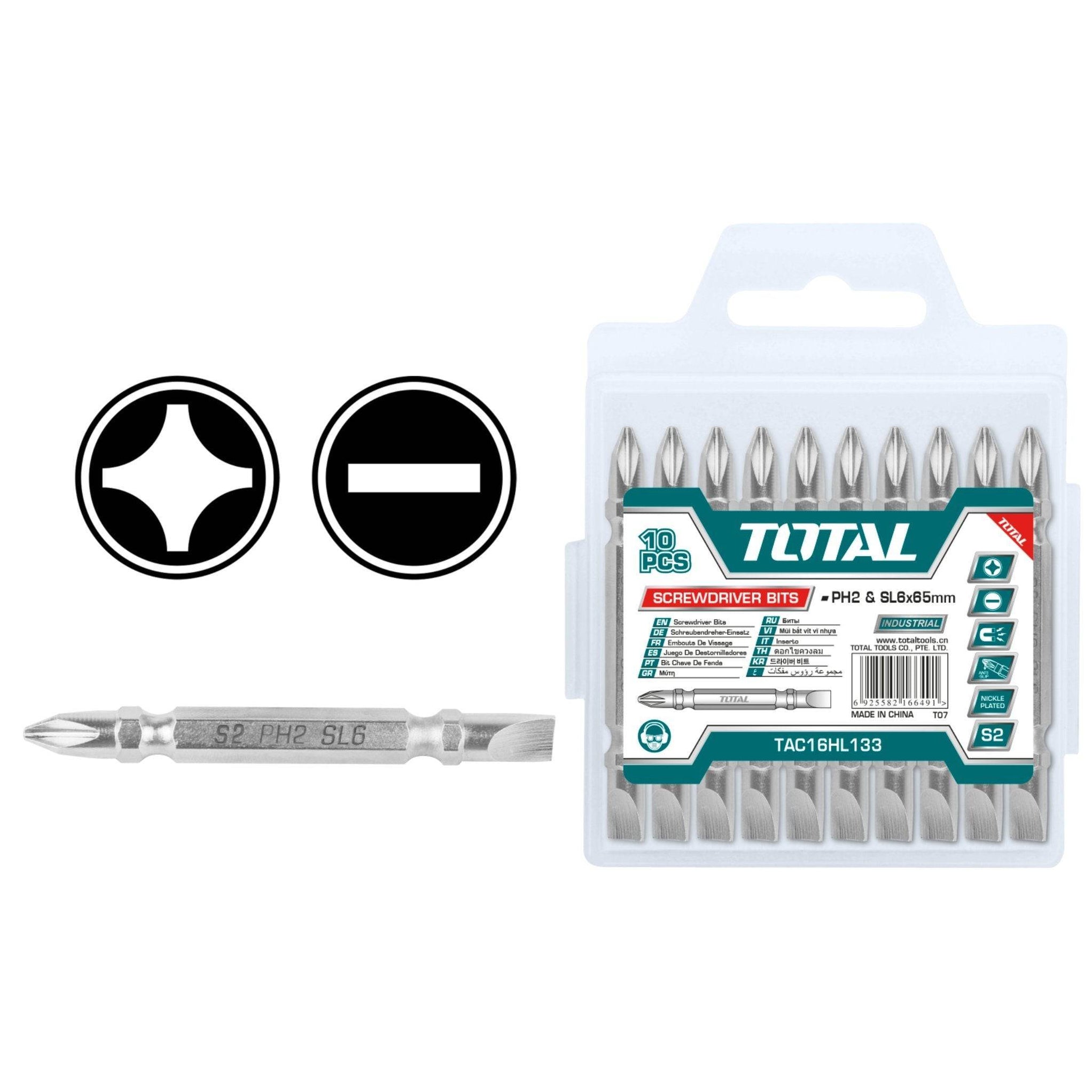 Set de Puntas Phillips PH2 65mm Total Tools | Precisión y Durabilidad